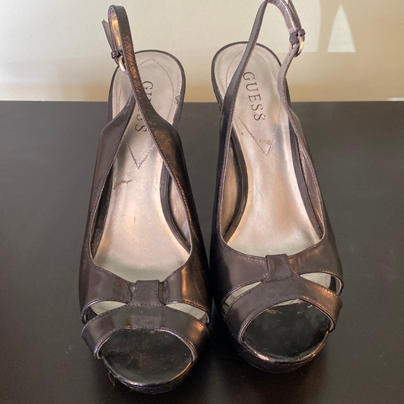 Guess | Shoes | Black Guess Slingback Pumps | Poshmark